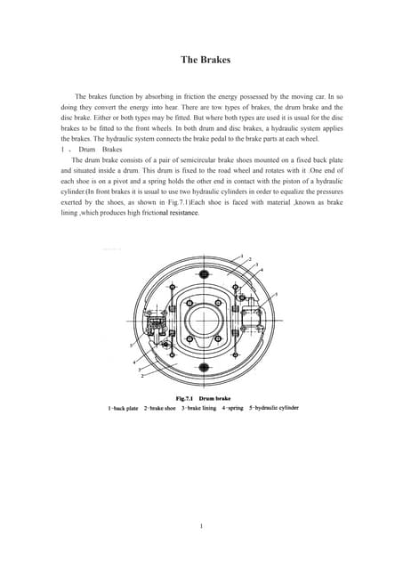 Components of Break System.pptx | Performance Cars | Auto Type