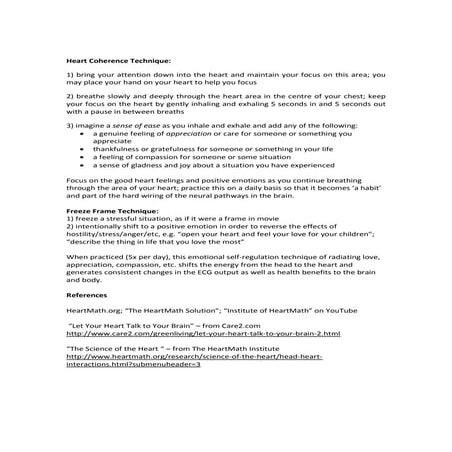 Heart coherence technique | PDF