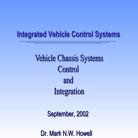 Integrated chassis control Brakenet 2002 | PPT