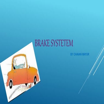 Automobile Brake System | PPT