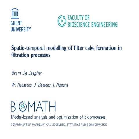 Modelling of filter cake formation in filtration processes | PDF
