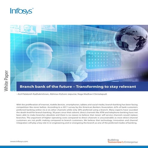 Branch Bank of the Future – Transforming to Stay Relevant | PDF