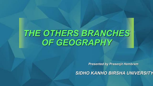 Branches of physical geography | PPTX