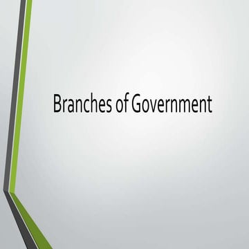 Branches of govt. unit plan | PPTX
