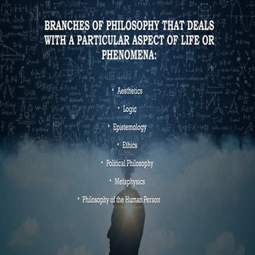 BRANCHES OF PHILOSOPHY ONLY and Definition.pptx
