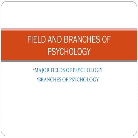 Branches of psychology | PPT