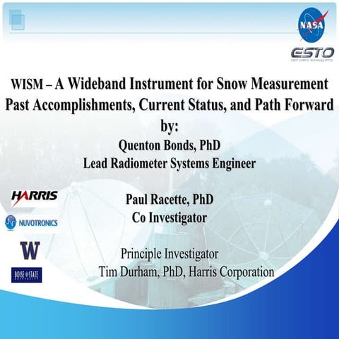 IEEE Young Professionals Webinar on 6/09/2016: NASA GSFC's WISM ...