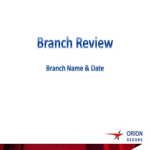 Branch business review of security business | PPT