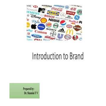 Introduction to the concept of" BRAND" and BRAND MANAGEMENT | PPTX