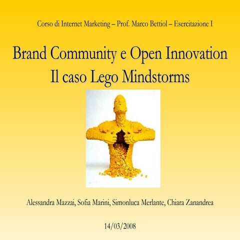 Brand Community e Open Innovation - Il caso Lego | PPT