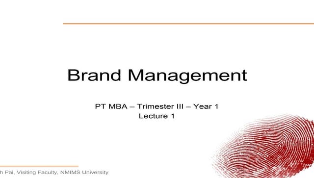 Brand Management-MBA-unit 1 | PDF