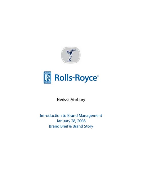 Rolls Royce Presentation | PPT