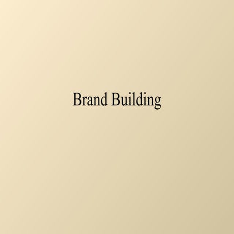 Brand building | PPT