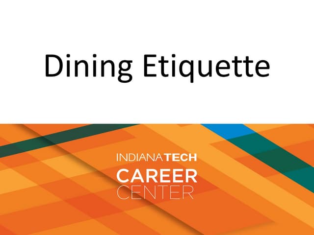 Dining etiquette-ppt | PPTX