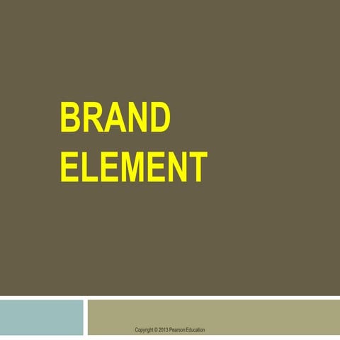 brand elements presentation for students | PPTX