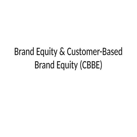 Strategic Brand Management Chapter 1 | PPTX