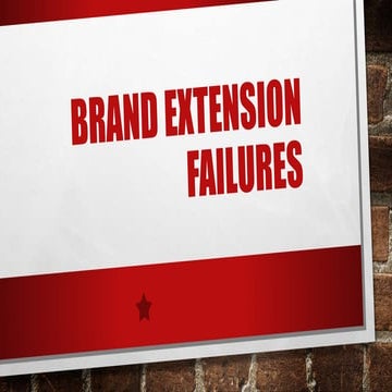 Brand extension failures | PPTX