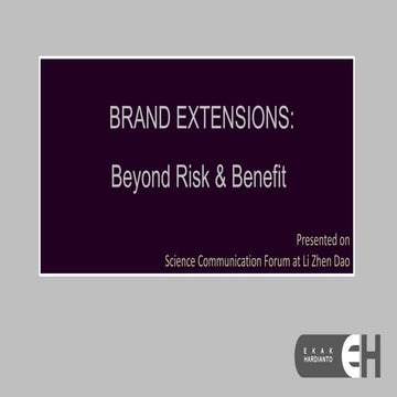 Brand Extensions: Beyond Risk & Benefit | PDF | Marketing and ...