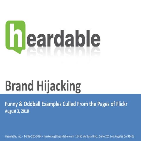 Brand Hijacking | PPTX | Marketing and Advertising | Business