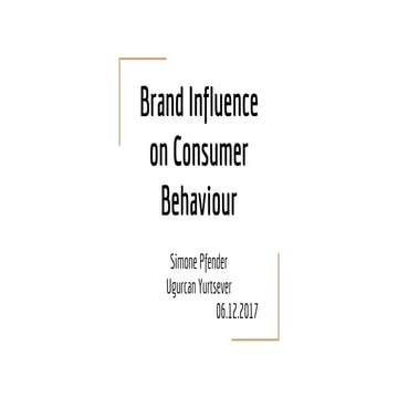 Brand influence on consumer behaviour | PPTX