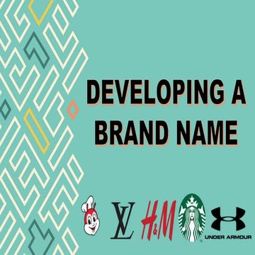 INTRODUCTION TO ENTREPRENEURSHIP BRANDING | PPTX
