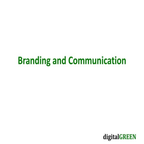 Branding and communication session | PPT