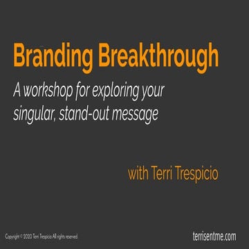 Branding Breakthrough Session | ClientWise | PPT
