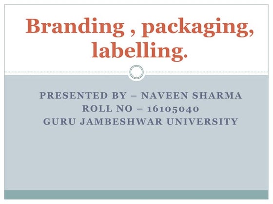 Labelling | PPT