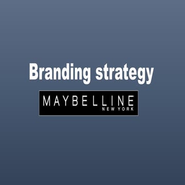 BDC412 maybelline newyok | PPTX