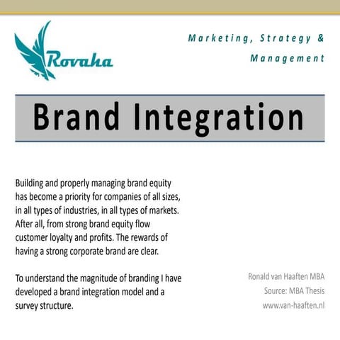 Brand integration by Ronald van Haaften | PPTX