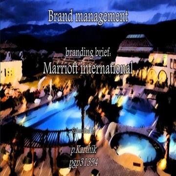 Corporate story telling of Marriott International | PPTX
