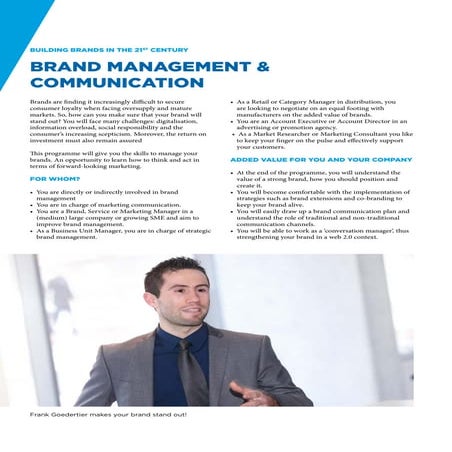 Brochure Brand management & communication | PDF