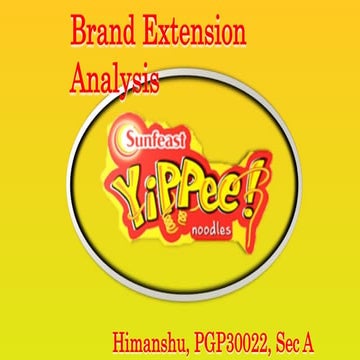Marketing plan of sunfeast yippee | PPTX