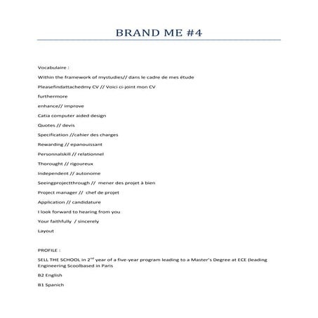 Brand me2 | DOCX | Business and Finance