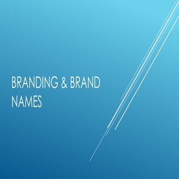 Different brand names used in commercials | PPTX