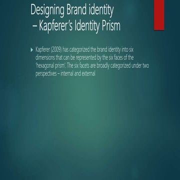 Kapferer Brand identity Prism | PPTX