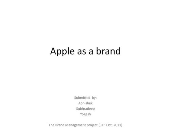 Apple's Brand and Identity | PPT