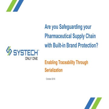 Brand protection traceability through serialization | PPT