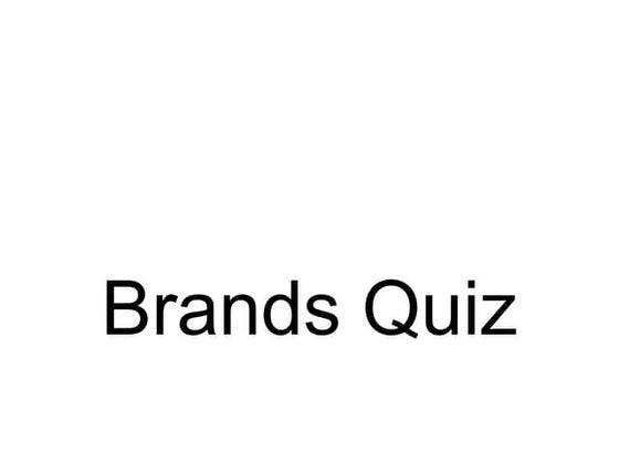 World Brand Quiz | PPTX