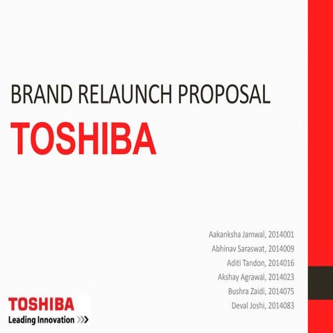 Toshiba India Brand Relaunch | PPTX