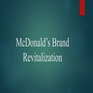 Brand Revitalisation - McDonald's | PPTX