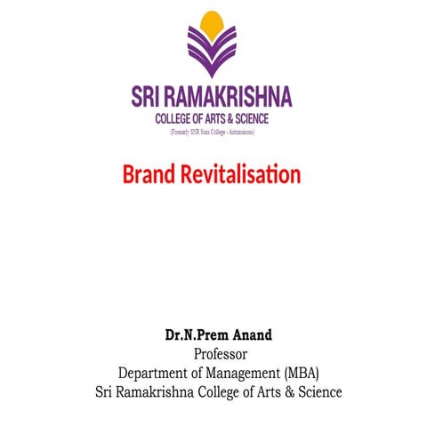 BRAND REVITALIZATION - an introduction and method | PPT