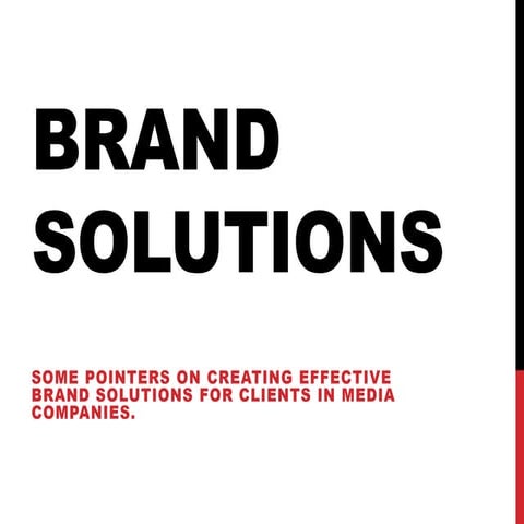 Brand solution ppt | PPTX