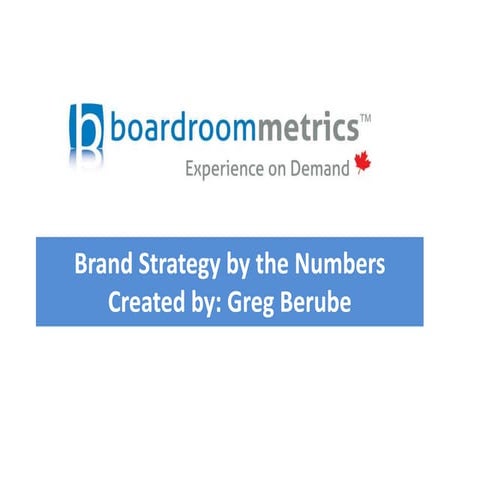 Brand Strategy by the Numbers | PPTX
