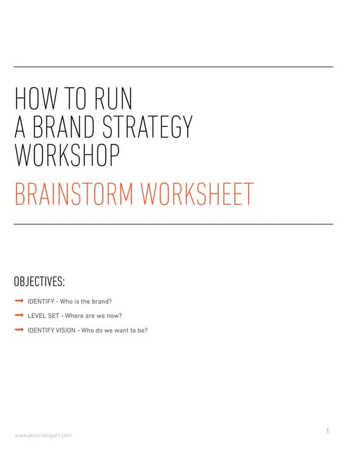 Brand Workshop Presentation | PPT