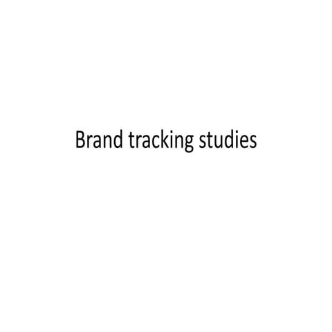 Brand tracking studies | PPTX