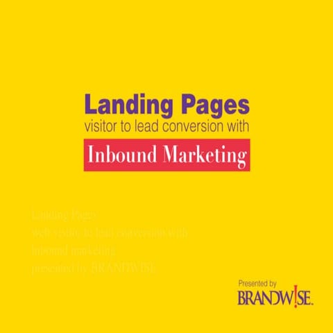 Brandwise landing pages | PPT