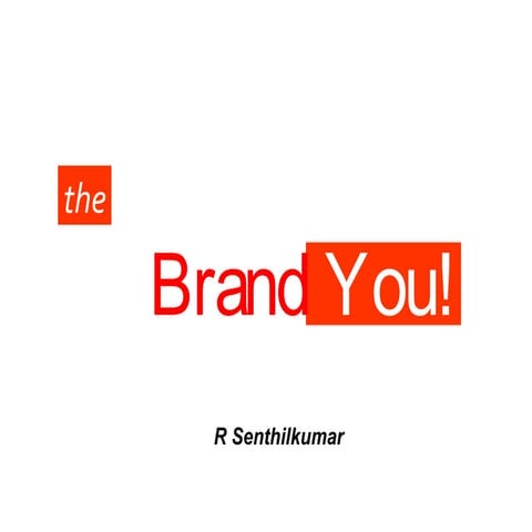 Personality development be a brand | PPT