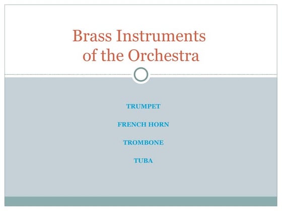Brass Instruments | PPT