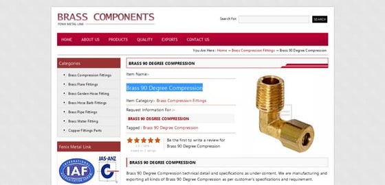 Brass 90 degree elbow extruded | PPT